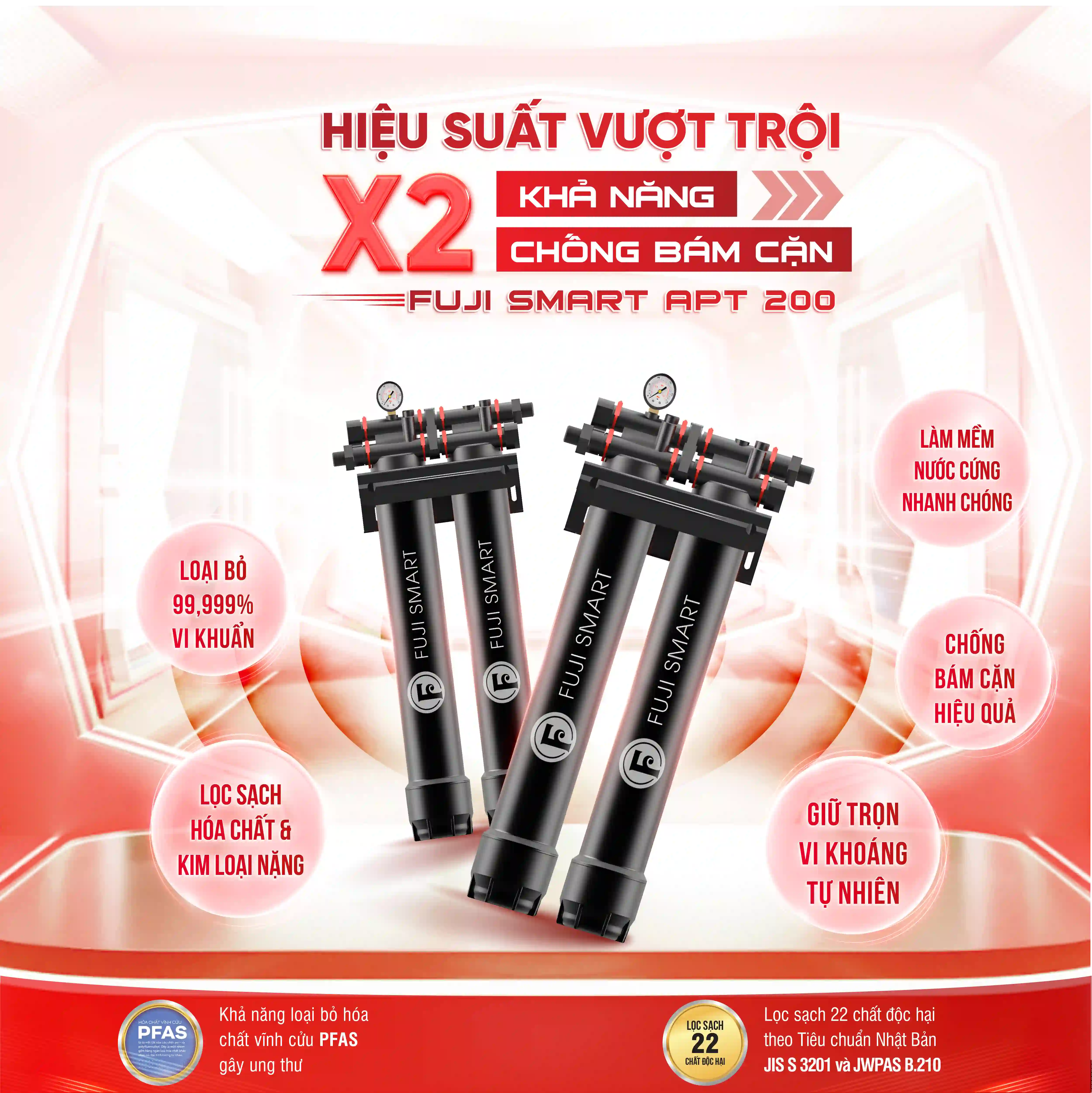 Hệ thống lọc tổng Fuji Smart APT 200 thông minh tạo nguồn nước chất ...